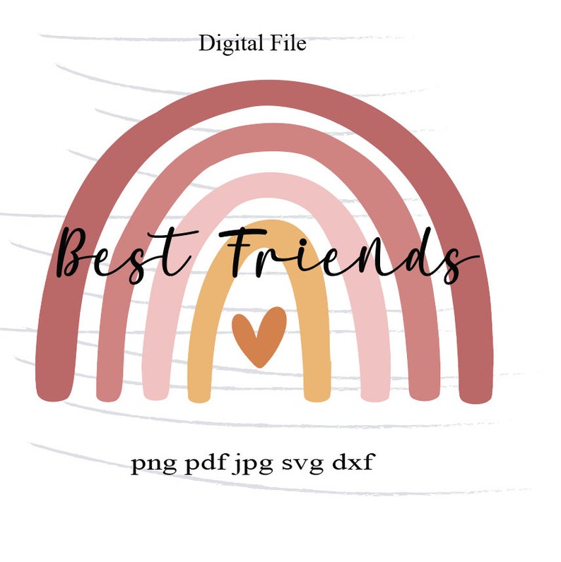 Best Friends Boho Rainbow Svg. Instant Digital Download.ds Svg. Cricut ...