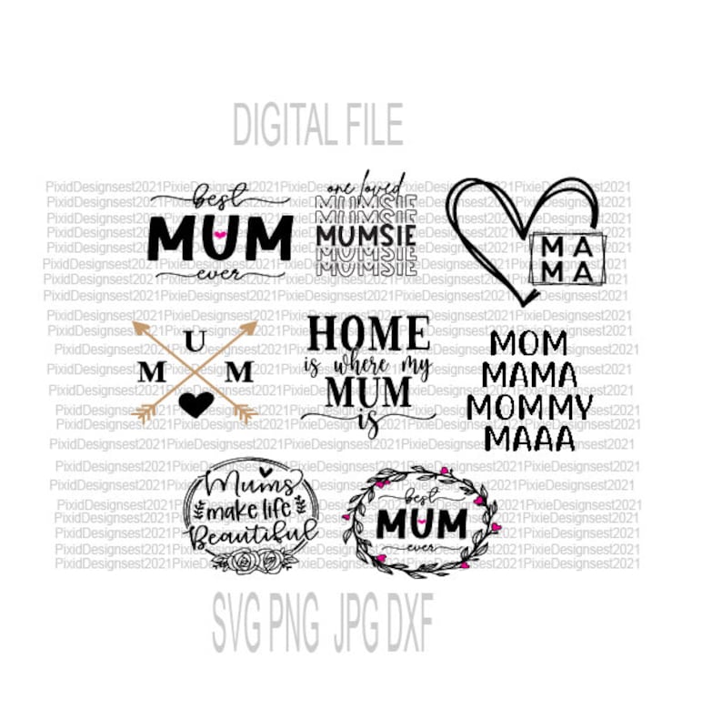 Mum Svg. Mama Svg. Mommy Svg. Mom Bundle Svg. Instant Digital Download ...