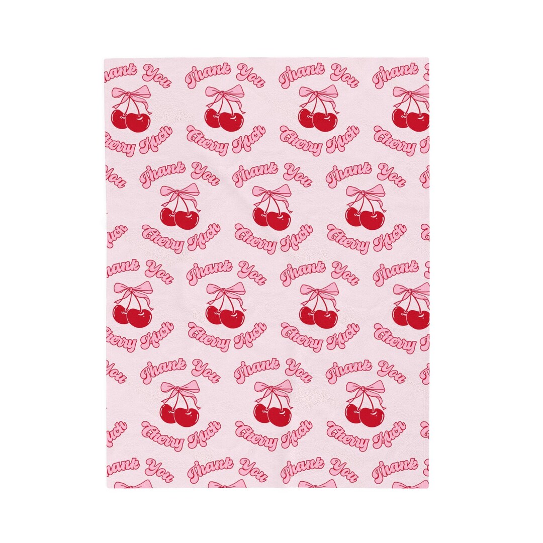 Thank You Cherry Throw Blanket - Etsy