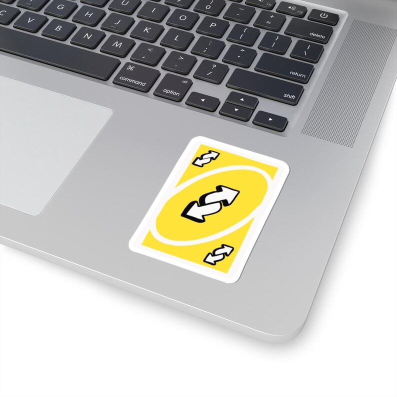Yellow Uno Reverse Sticker - Etsy
