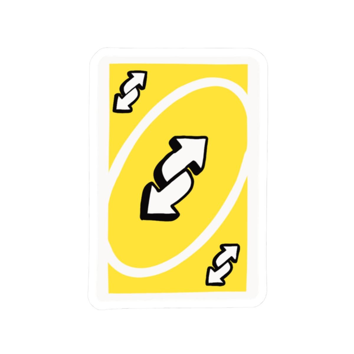 Yellow Uno Reverse Sticker - Etsy
