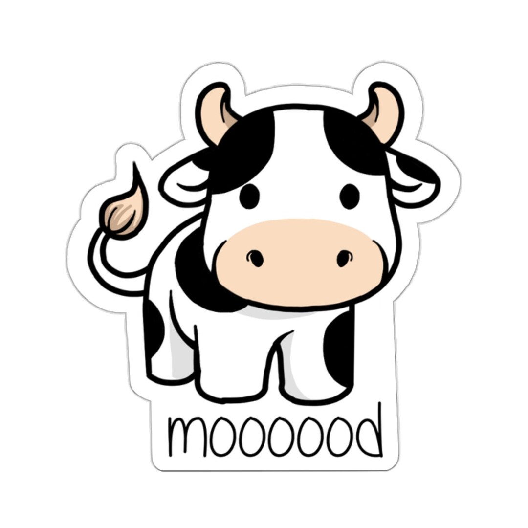 Mood Cow Sticker - Etsy