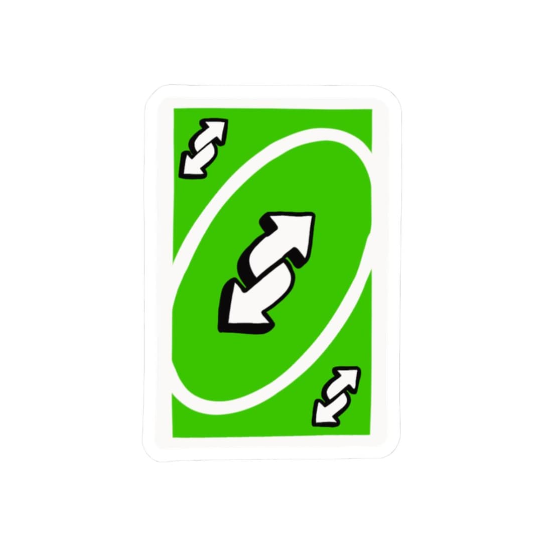 Green Uno Reverse Sticker - Etsy