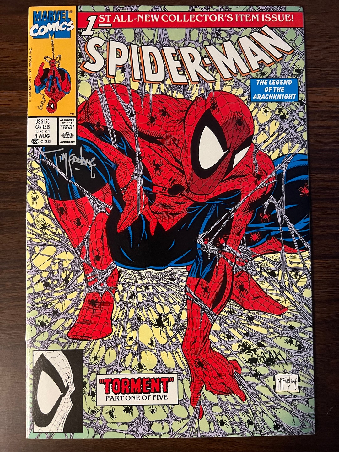 Spider-man 1 SIGNED Todd Mcfarlane Famous Spiders Web Release Day ...
