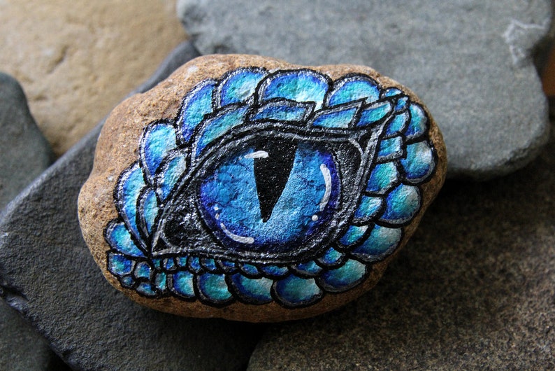Acrylic Dragon Eye Rock Art - Etsy
