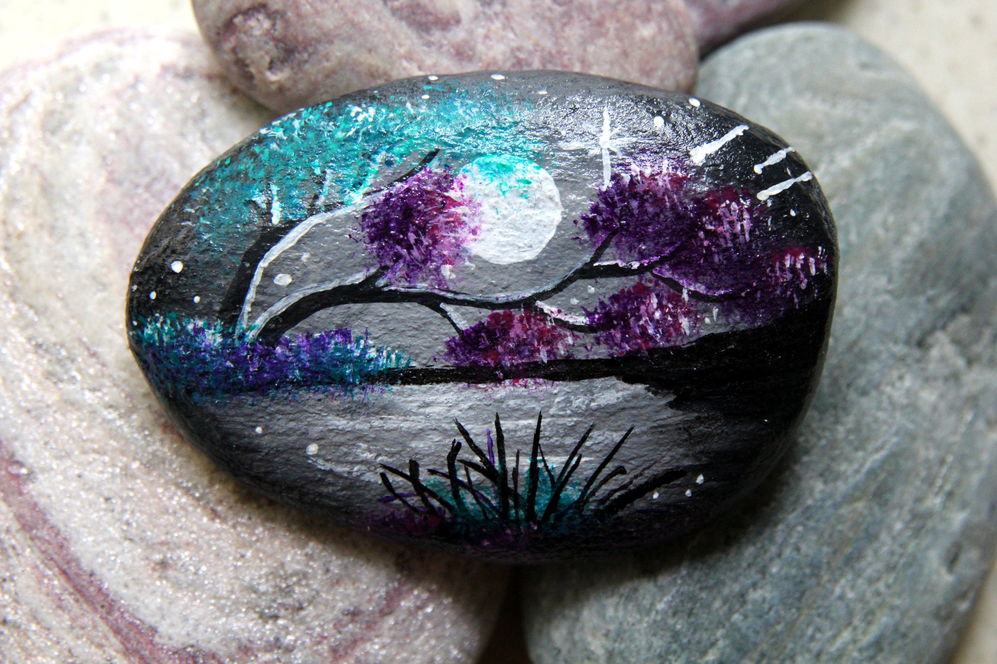 Acrylic Fantasy Rock Art - Etsy
