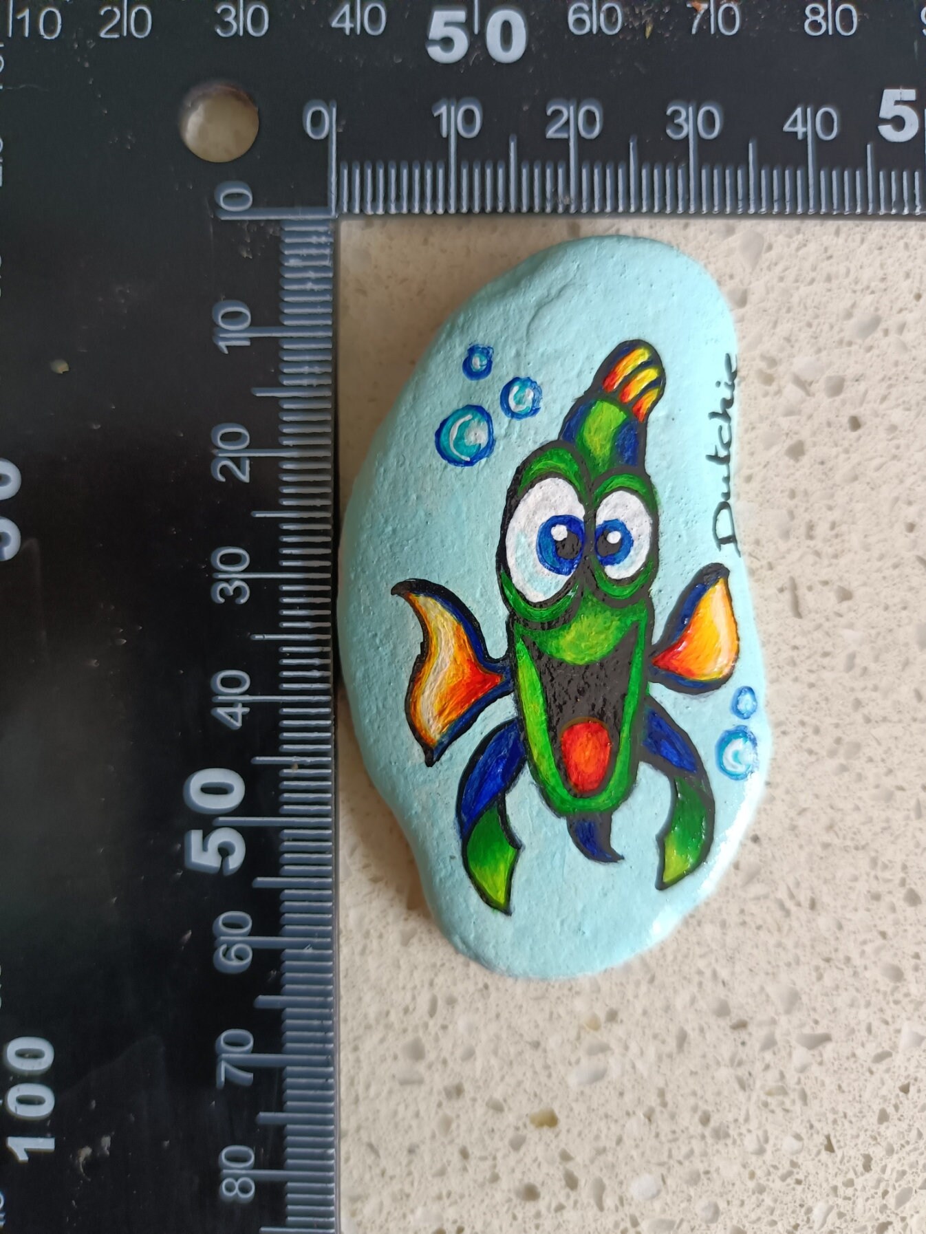 Hand Painted Acrylic Fish Rocks - Etsy