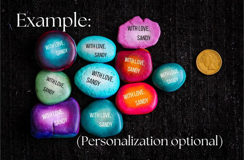 Positivity Pebbles With Optional Personalization | Affirmation Rocks ...