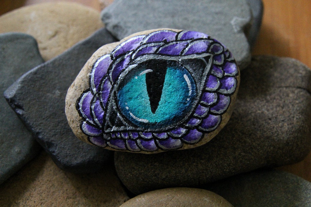 Acrylic Dragon Eye Rock Art - Etsy