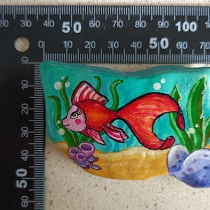 Hand Painted Acrylic Fish Rock - Etsy
