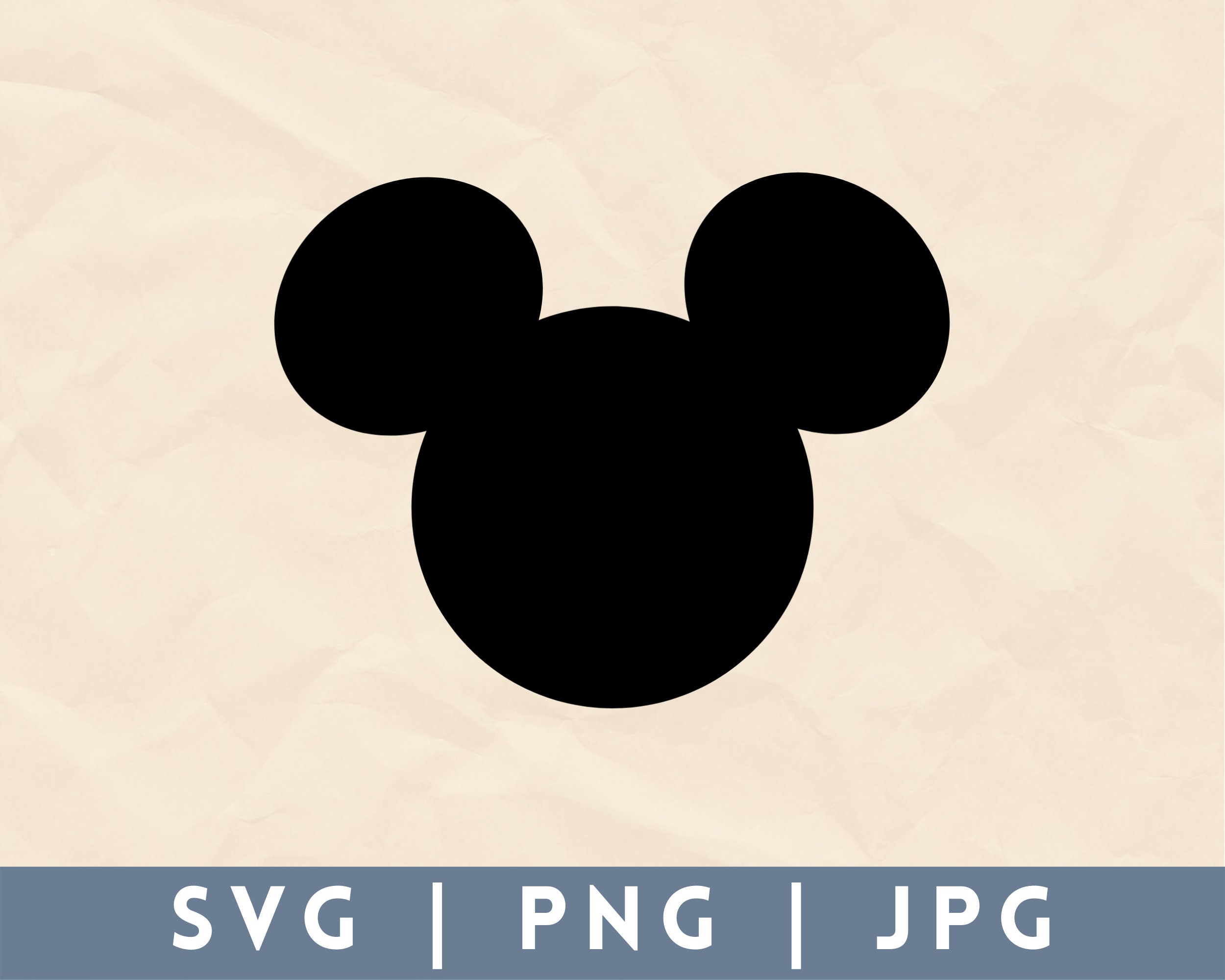 Mickey Mouse Head Design Element SVG PNG JPG Cut File - Etsy