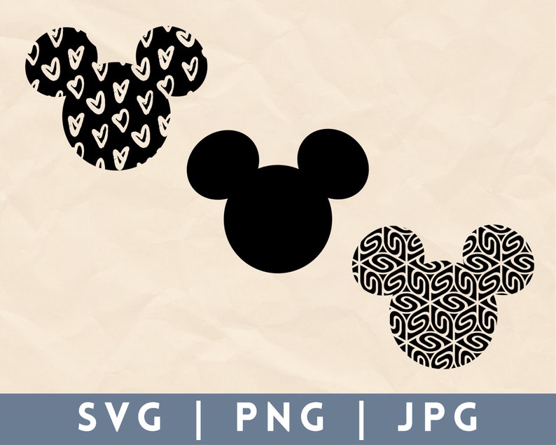 Mickey Mouse Head Assortment Bundle Design Element Svg Png - Etsy