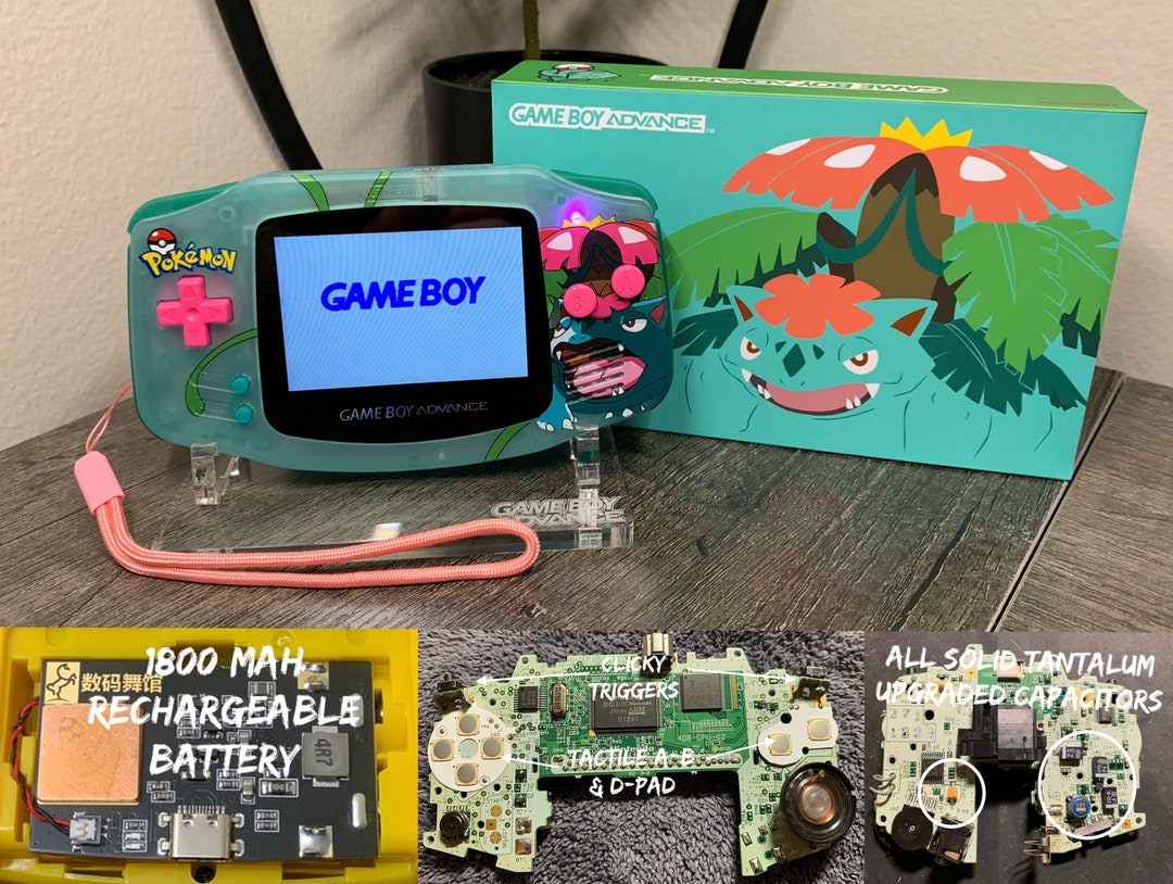 Venusaur Pokémon UV Printed Custom Game Boy Advance Gba IPS Screen ...