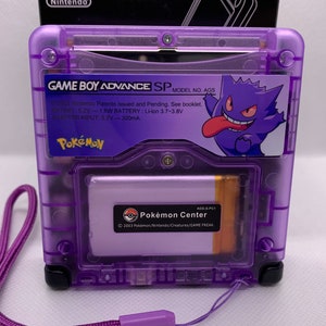 Gengar Pokémon Custom Game Boy Advance Gba SP Uv Printed With IPS V5 ...