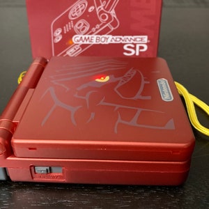 Groudon primal Groudon Custom Gameboy Advance SP GBA Sp Bundle W/ IPS ...