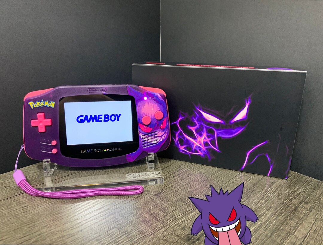 Gengar Pokémon UV Printed Custom Game Boy Advance Gba IPS - Etsy