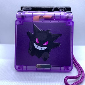 Gengar Pokémon Custom Game Boy Advance Gba SP Uv Printed With IPS V5 ...