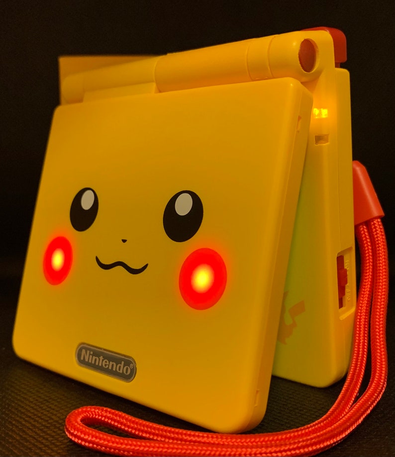 Pikachu cheekachu Custom Gameboy Advance SP Bundle W/ IPS V2 - Etsy
