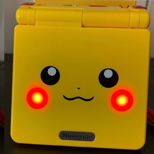 Pikachu “cheekachu” Custom Gameboy Advance SP Bundle W/ IPS V2 Screen ...