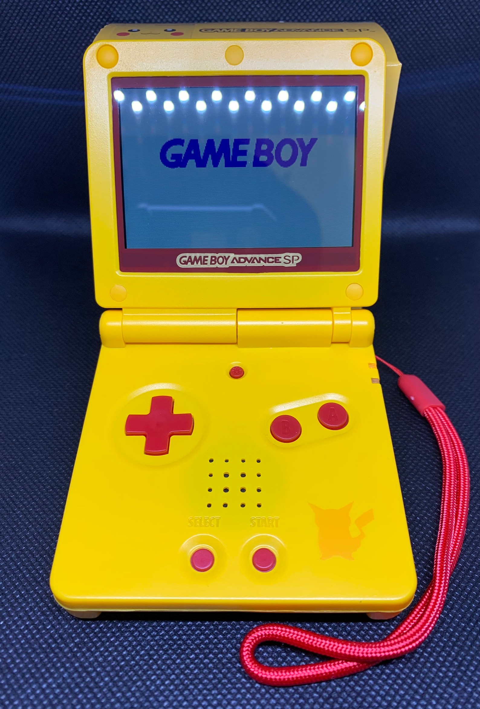 Pikachu cheekachu Custom Gameboy Advance SP Bundle W/ IPS V2 Screen ...