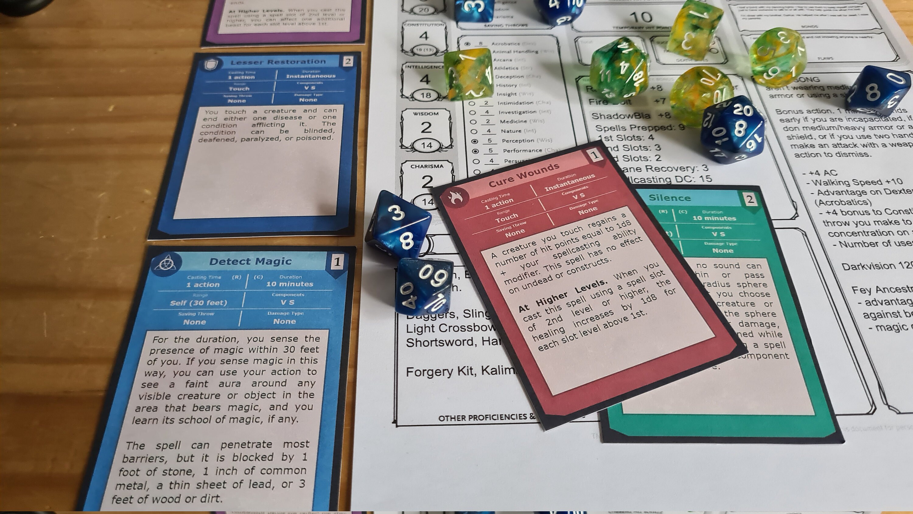 Paladin D&D 5e Spell Cards | Custom Printable - Etsy