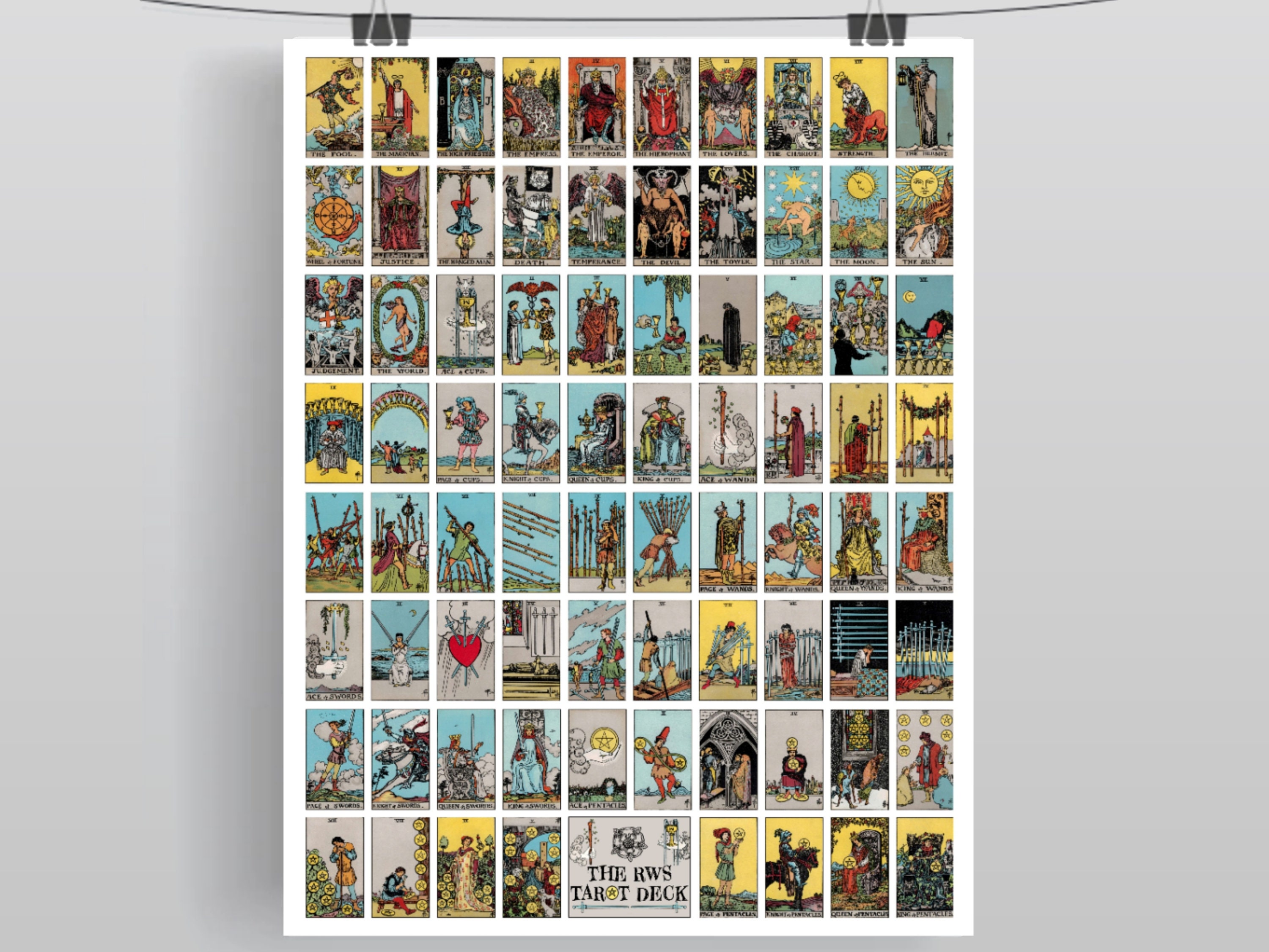 Printable Tarot Card Poster (PDF, JPG) - Etsy