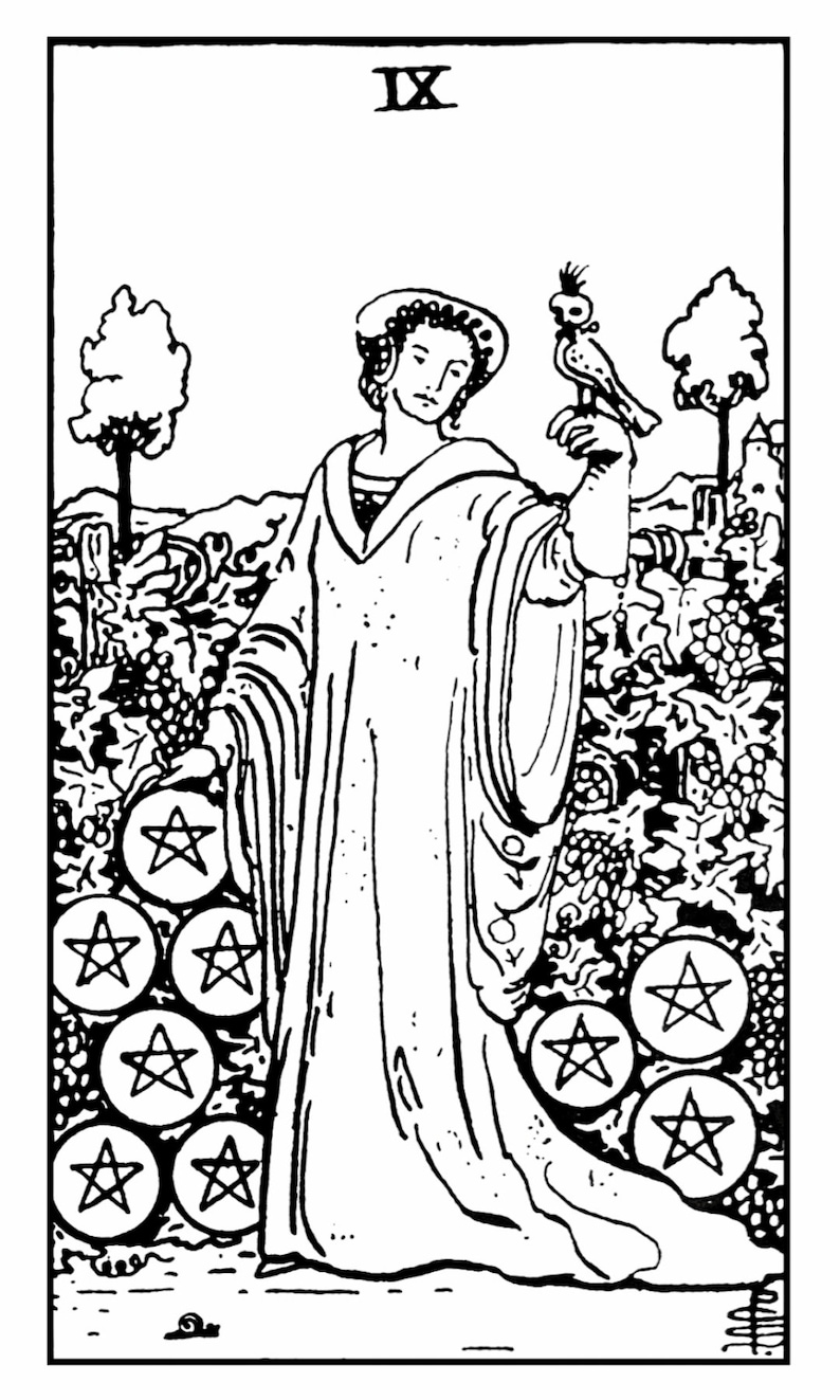 Tarot Cards Black and White Digital Files - Rider Waite Tarot - Etsy