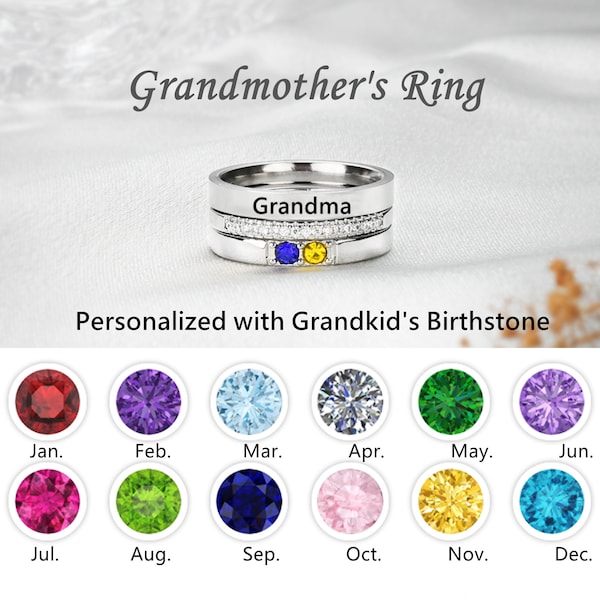Birthstone Ring - Etsy