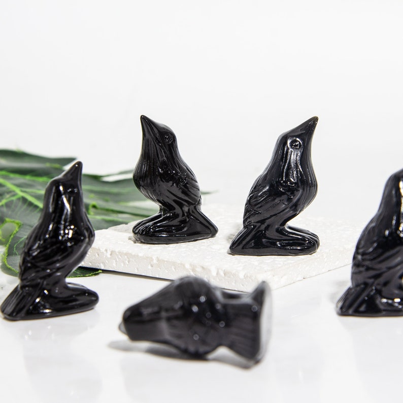 Wholesale 3pcs Obsidian Crystal Crow Bird - Etsy