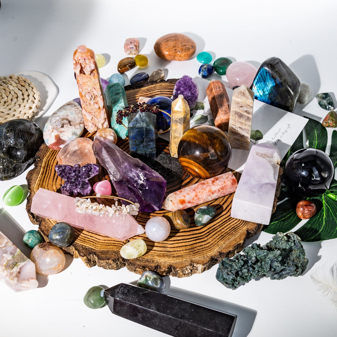 Crystal Seven Chakra Surprise Box, Customized, Mix of Crystal Pieces ...