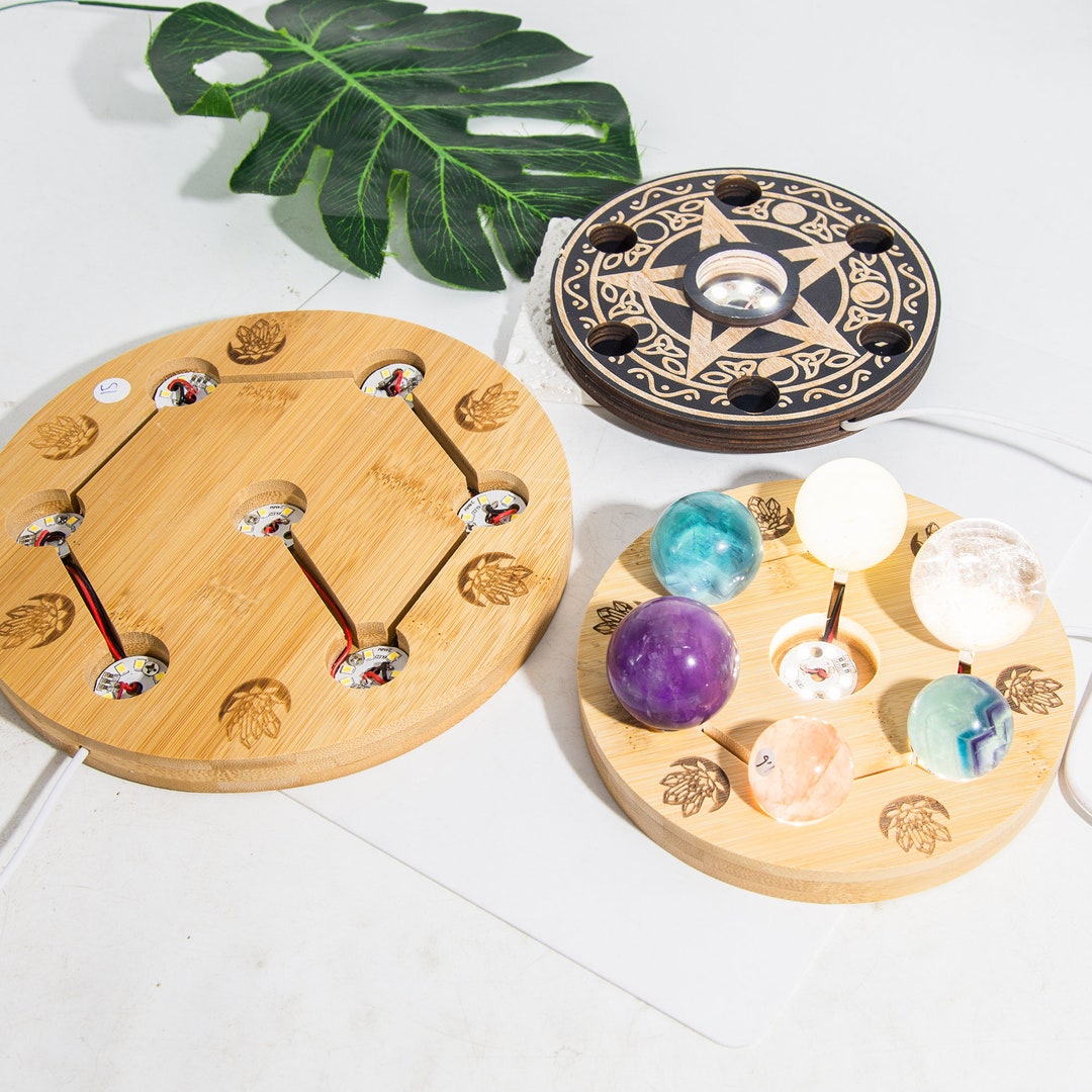 Wholesale Lot Wooden Lighted Holders Sphere Stands - Etsy
