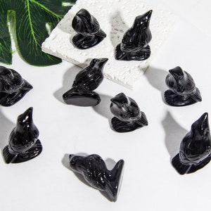 Wholesale 3pcs Obsidian Crystal Crow Bird - Etsy