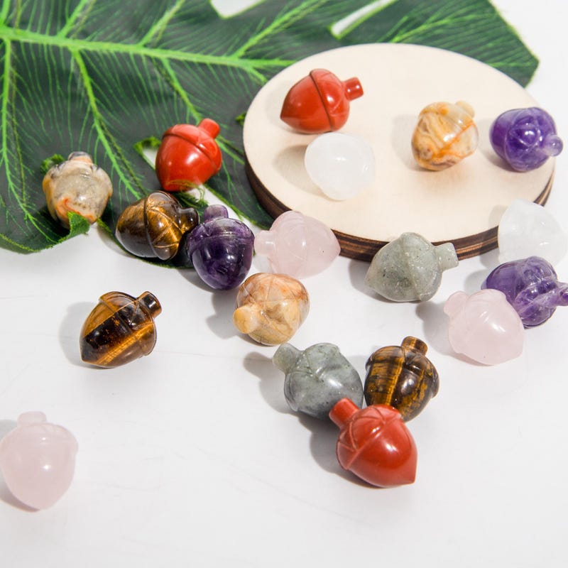 Carved Acorns - Etsy