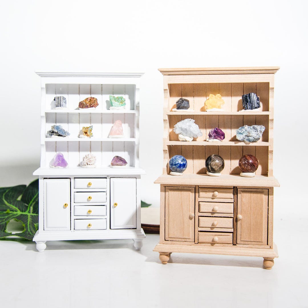 Wooden Crystal Shelf Display Case,crystal Specimen Mini Cabinet - Etsy