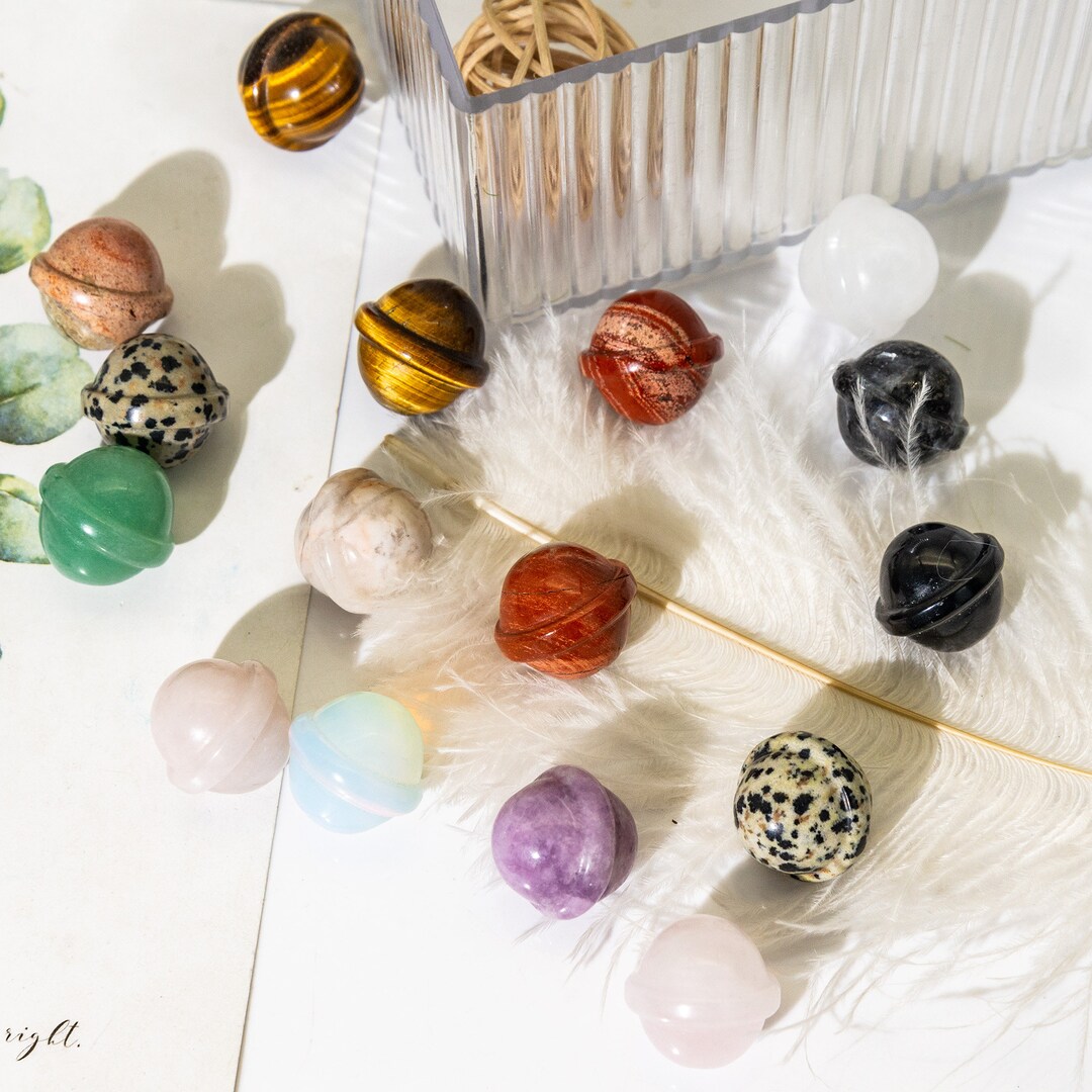Natural Mini Carved Planet Ball, Hand Carved Planet Ball, Gemstone ...