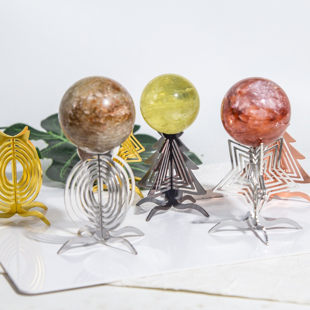 Wholesale Lot 5pcs Mixed Color Spheres Holders Sphere Stands Foldable ...