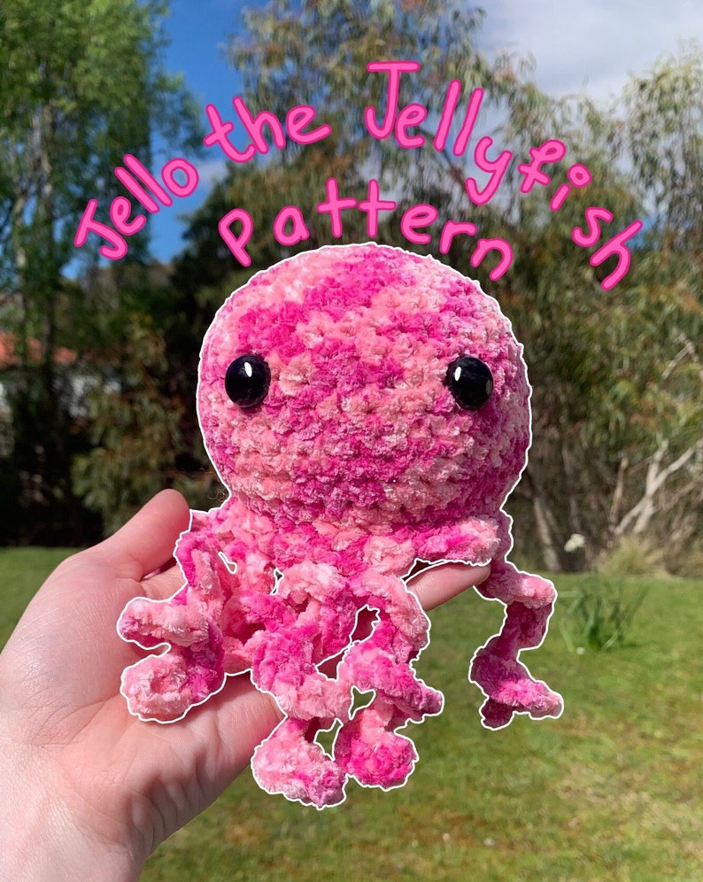 Jello the Jellyfish Crochet Amigurumi Written Pattern - Etsy Australia