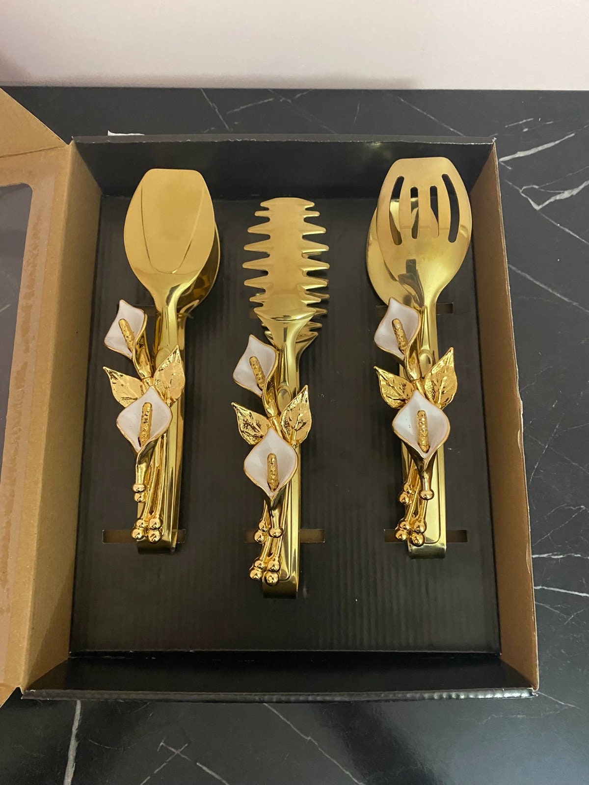 Elegant Stainless Steel Utensils Set for Soup, Cake, and Salad Service ...
