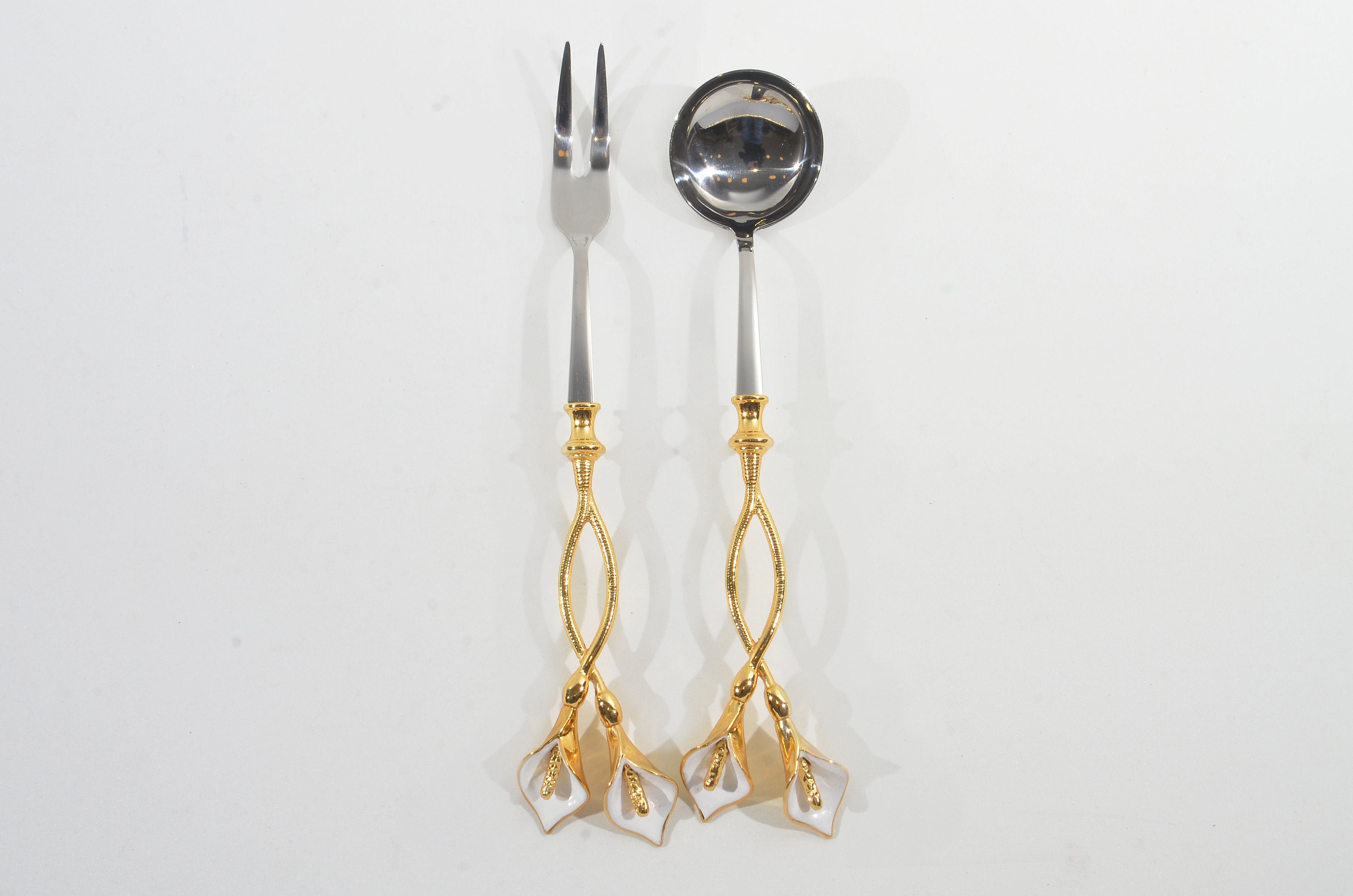 Elegant Stainless Steel Utensils Set for Soup, Cake, and Salad Service ...