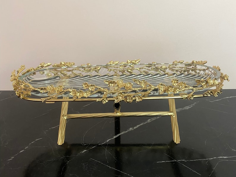 Elegant Gold Kitchen Decor - Layered Cheese Presentation Tray With ...