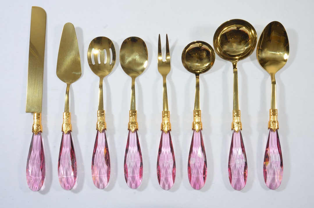 Elegant Stainless Steel Utensils Set for Soup, Cake, and Salad Service ...
