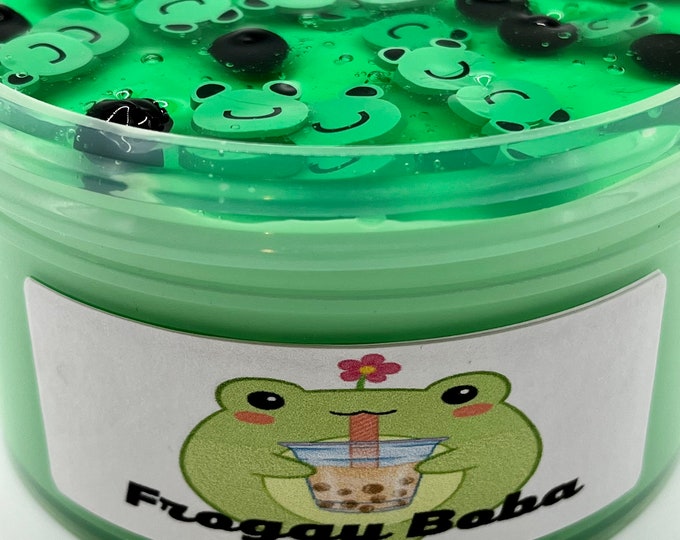 7oz Froggy Boba Thick and Glossy Scented Slime Diy Frog Kit - Etsy