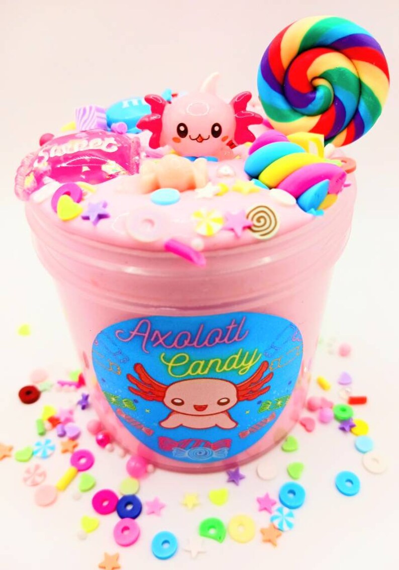 Axolotl Candy V2 Large 6.5oz Butter Fluffy Charm Slime - Etsy
