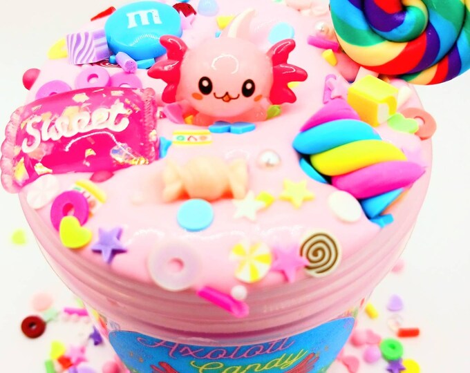 Axolotl Candy V2 Large 6.5oz Butter Fluffy Charm Slime - Etsy