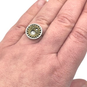 Steampunk Adjustable Ring With Hardware Cog Gear Nut Components ...