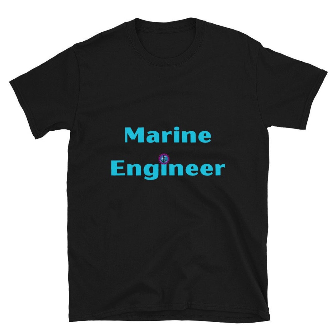 Marine Engineer Shirt. Marine Engineering T-shirt With Cogs and Anchor. Unisex Engineer T Shirt ...