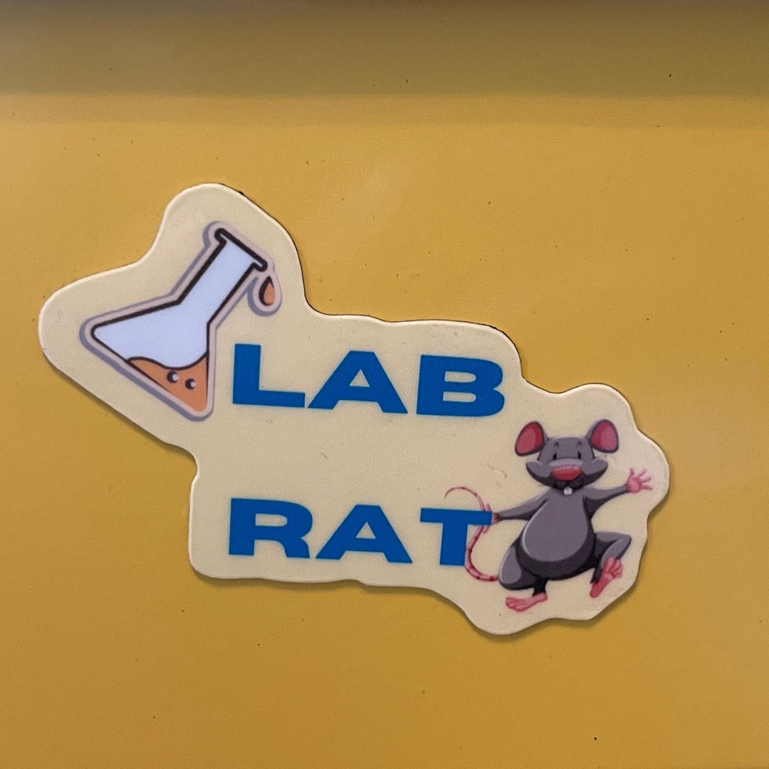 Lab Rat Vinyl Coated Magnet. Science Vinyl Magnet. Magnet Science Gift ...