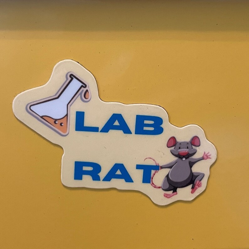 Lab Rat Vinyl Coated Magnet. Science Vinyl Magnet. Magnet - Etsy
