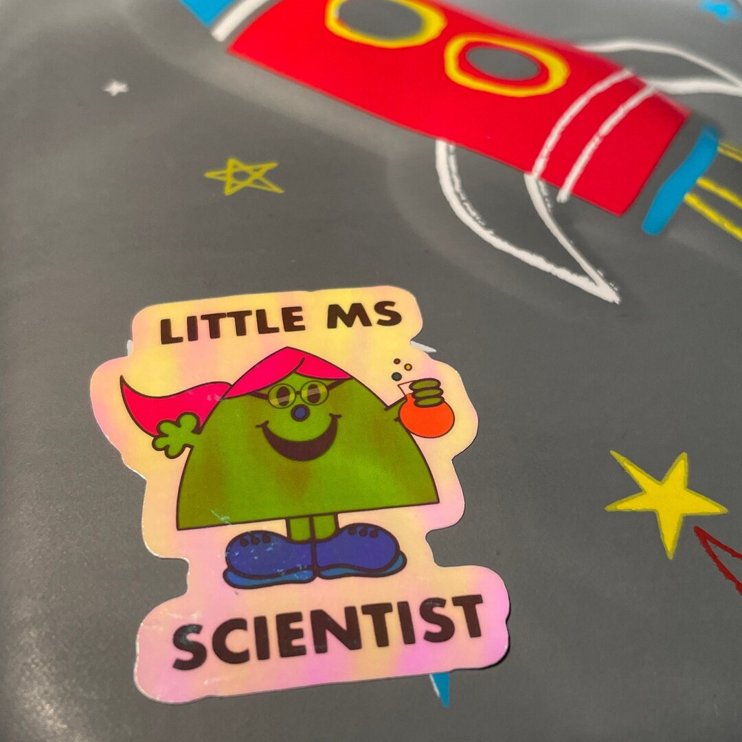 Little Ms Scientist Vinyl Sticker. Steminist Holographic Decal Women ...