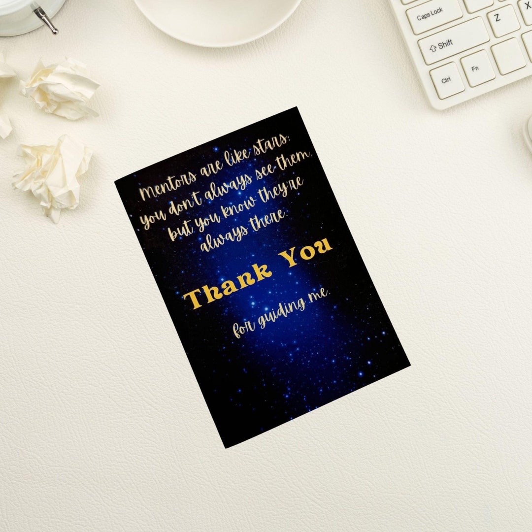 Mentoring Appreciation Card. Mentor Thank You Card. Career Growth Card ...